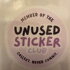 Unused Sticker Club Sticker Gift for Sticker Collectors, Sticker ...