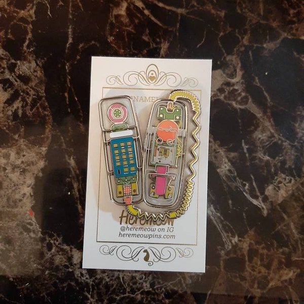 90s Clear Neon Phone Deluxe Enamel Pin V2.0 - 90s Nostalgia - Nineties ...
