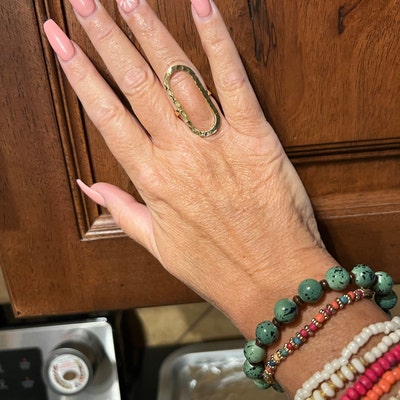 Hammered Ovaloid Ring - Etsy