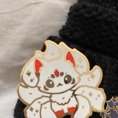 Mythical Cryptid Creature Kitsune Hard Enamel Pin - Etsy