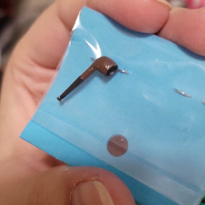 Dollhouse Miniature Smoking Pipe Classic Style Painted Metal 1:12 Scale ...