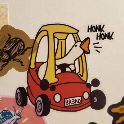 Goose Road Rage Transparent Vinyl Sticker// Meme Goose Sticker Vinyl ...