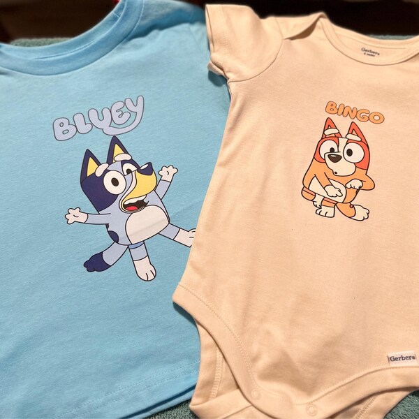 Bluey 4th of July Ready to Press DTF, Full Color Bluey Transfer Prints ...