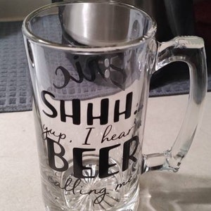 Funny Beer Quote Series/glass Custom Beer Mug/personalized Beer Mug - Etsy
