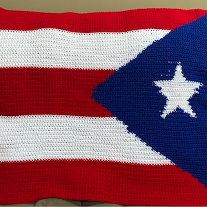 Texas Flag Crochet Blanket Pattern, Row by Row, Grid, Single Crochet ...