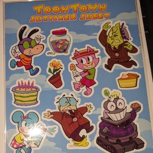 Toontown Die Cut Vinyl Sticker Sheet 6.5 X 5.5 10 Stickers Total - Etsy