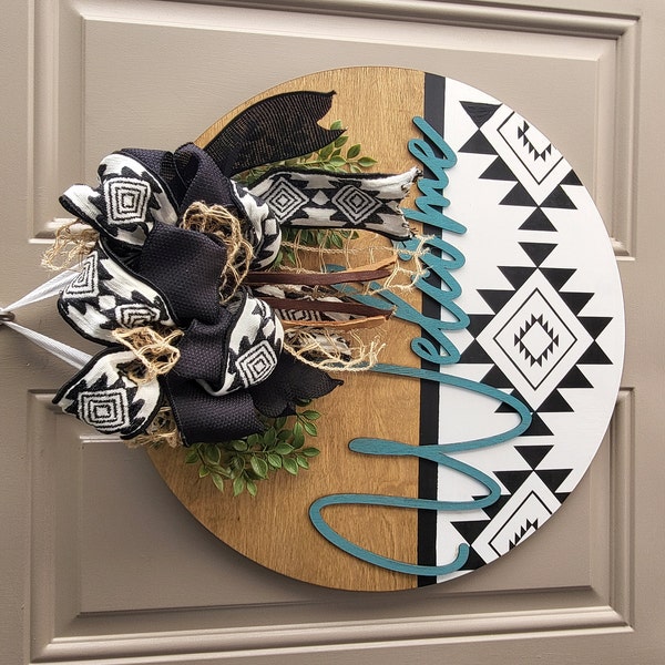 Front Door Decor, Welcome, Year Round Wreath, Wreath, Front Door Sign ...