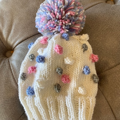 POPCORN Hat Knitting Pattern for Babies, Toddlers and ADULTS DIY Baby ...