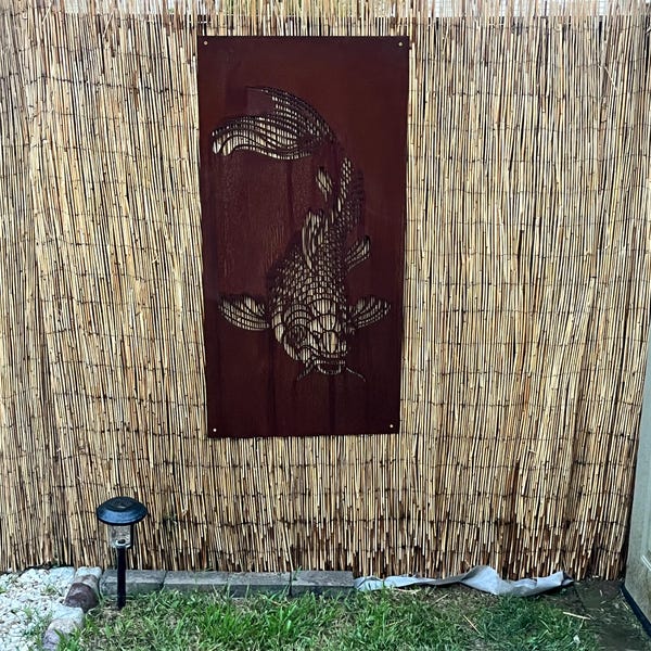 Metal Privacy Screens | Koi Fish Art | Decorative Screens | Oversize ...