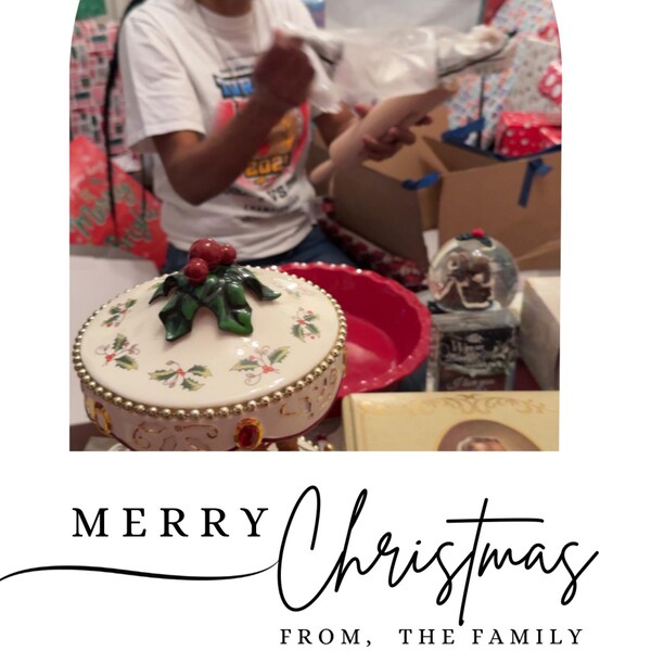 Digital Christmas Card Template, Electronic Christmas Card, Christmas ...