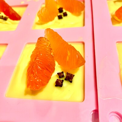 3d Mandarin Silicone Mold. Tangerine Slice Mold. Embeds Mold for Soap ...