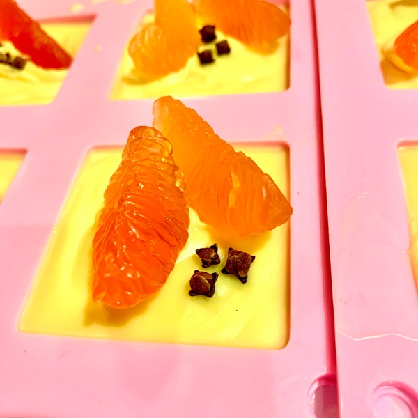 3d Mandarin Silicone Mold. Tangerine Slice Mold. Embeds Mold for Soap ...