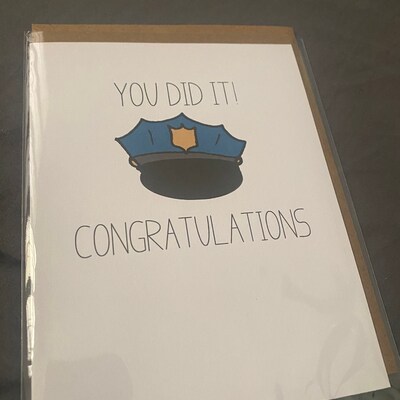 Police Congratulations Card Policeman Promotion Police Academy ...