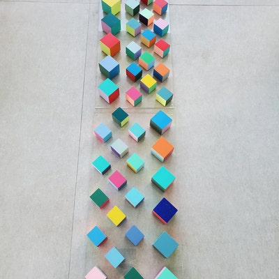 Wood Wall Art. Rectangular, Large, Long and Narrow Mosaic Modern and ...