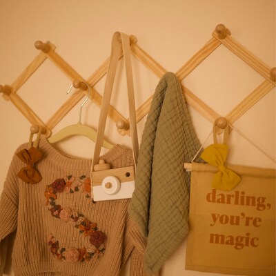 Darling You're Magic Hang Sign Mini Wall Hanging Canvas Flag Wooden ...