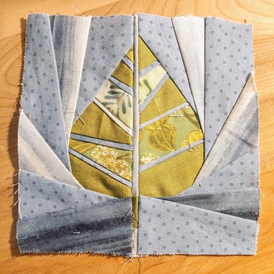 Geometric Leaf Foundation Paper Piecing FPP Quilt Block Pattern PDF ...