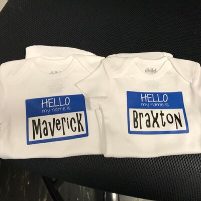 Hello Name Tag Name Tags Tag My Name is New Baby Baby Announcement Cut ...