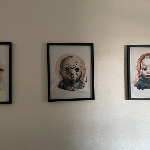 Set of 3 Baby Slashers Printable, Digital Download Wall Art, Horror ...