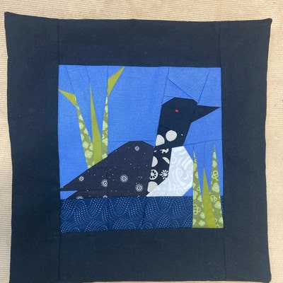 Loon on the Lake Paper Pieced Block Pattern in PDF - Etsy