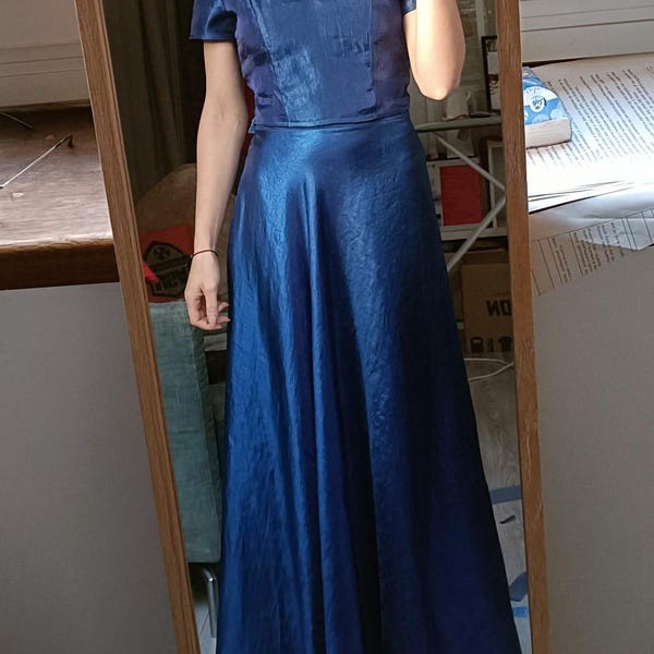Boat Neck Maxi Dress Sewing Pattern: Princess Seam A-line (PDF Pattern ...