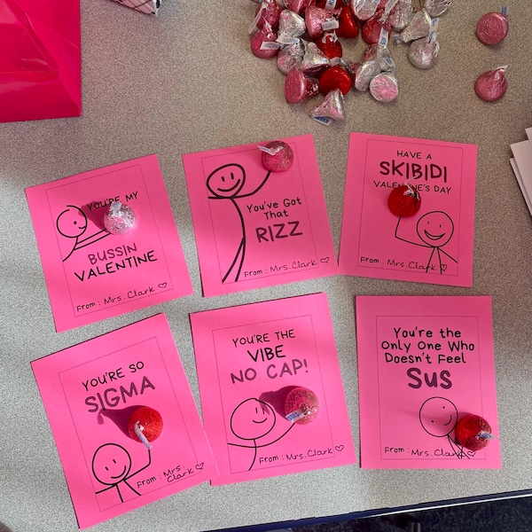 Slang Kids Valentine's Day Cards, Funny Printable Classroom Valentine ...