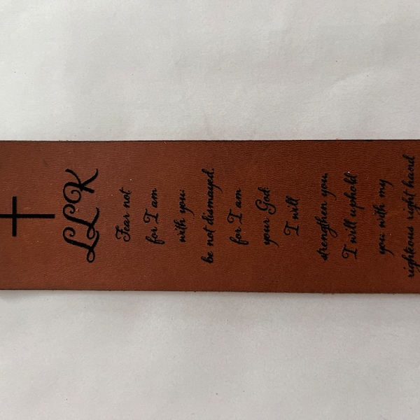 USA HANDMADE Personalized Leather Bookmark - Custom Name Bookmark ...