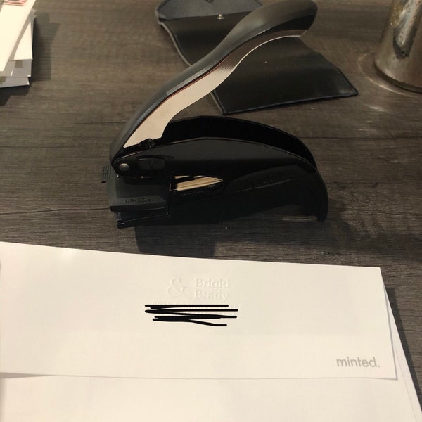 Personalized Rectangle Name and Address Seal Embosser Handheld Seal ...