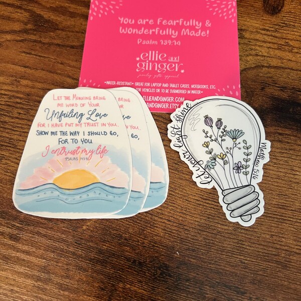 Pink Coquette Bow Sticker | Proverbs 31:25 | Bible Verse | Glossy Water ...