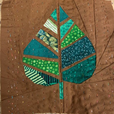 Geometric Leaf Foundation Paper Piecing FPP Quilt Block Pattern PDF ...