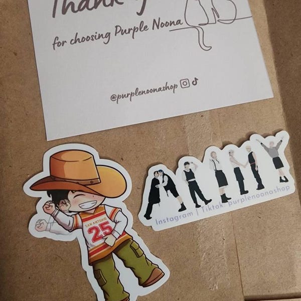 Hobi MONA Llsa Sticker, Jhope Sparkling Vinyl Stickers, Sweet Dreams ...