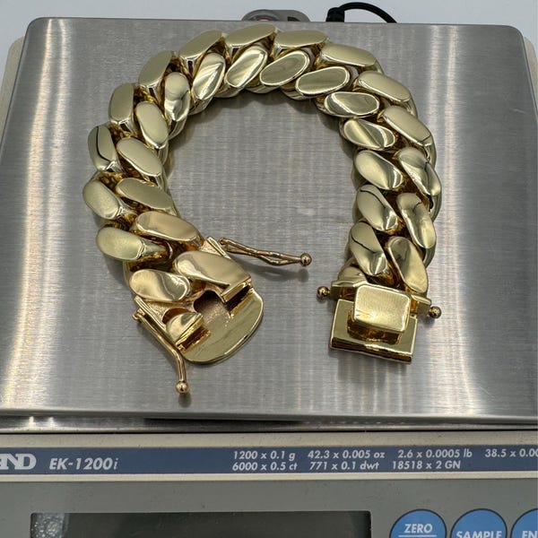 Cuban Link Chain 20MM Solid Handmade Jewelry Miami Style, Gift Birthday ...