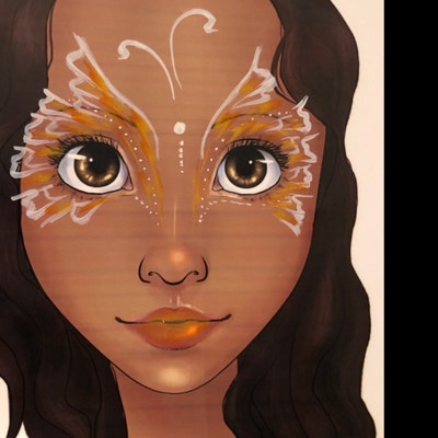 Halloween Cheek Art Face Painting Fall Board Face Paint Design Menu ...