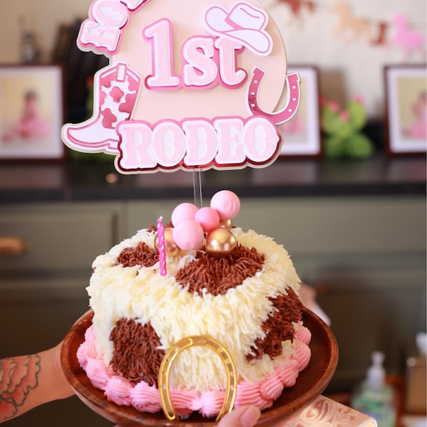 Rodeo Cake Topper | My First Rodeo Cake Topper| Birthday Cake Topper ...