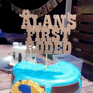 Custom Cowboy First Birthday Cake Topper, 1st Birthday Cake Topper, My ...
