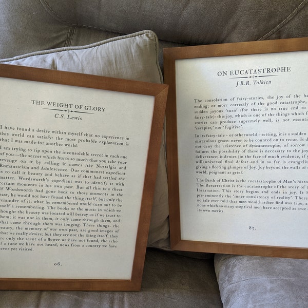 Custom Book Quote, Book Page Quote, Wall Art, Favourite Author ...