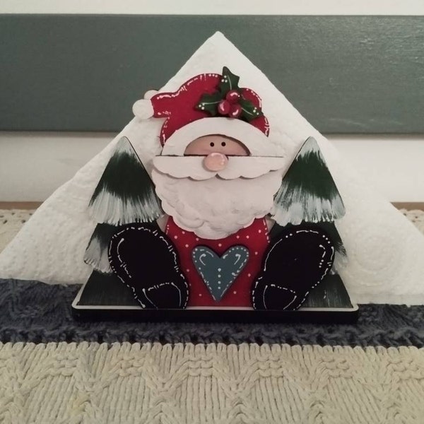 Sitting Santa SVG| Laser Cut Santa | Glow Forge Christmas| Shelf Sitter ...
