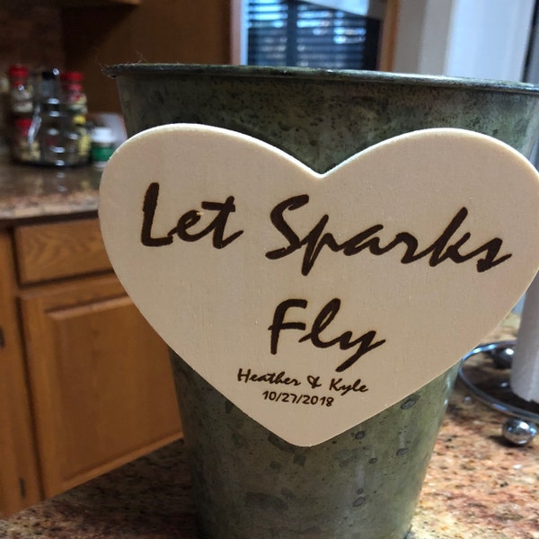 Wedding Sparklers Holder Galvanized Bucket- Let Sparks Fly- Wedding ...