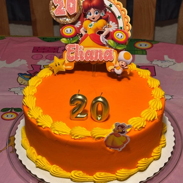 Princess Daisy Cake Topper - Etsy