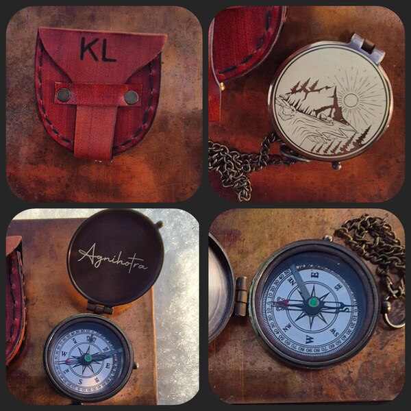 Personalized Compass Christmas Gift for Grandchildren | Engraved ...
