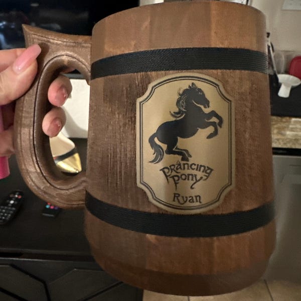 Horde Mug Custom Birthday Gift for Gamer Handmade Wood Stein With ...