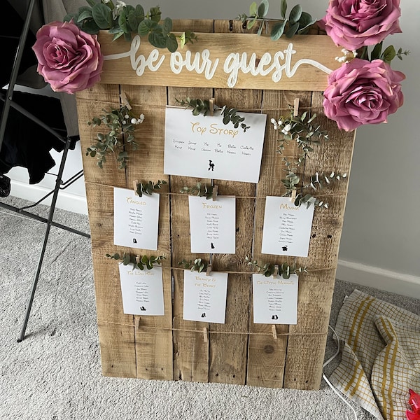 Disney Wedding Table Name Cards | Disney Characters | Movie Couples ...