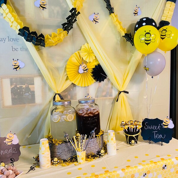 Bee Party Cups / Bee Party Cups / Bee Cups / Bumble Bee Baby Shower - Etsy
