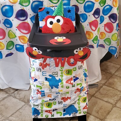 Elmo Two Highchair Banner/ Elmo Sesame Street Banner / Two Elmo Banner ...