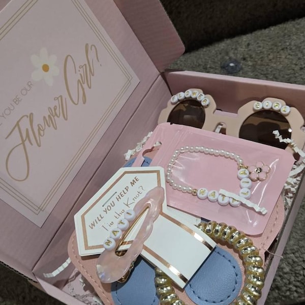 Flower Girl Proposal Gift Box Bridal Party Will You Be My Flower Girl ...