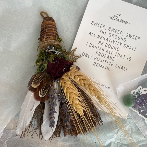 Floral Besom, Altar Broom, Pagan Decor. Witchy Home Decor. House ...