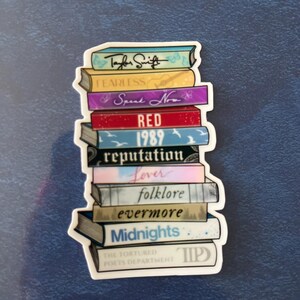 Happy Place Book Stack Sticker - Etsy