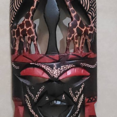 African Mask Giraffe From Kenya - Etsy