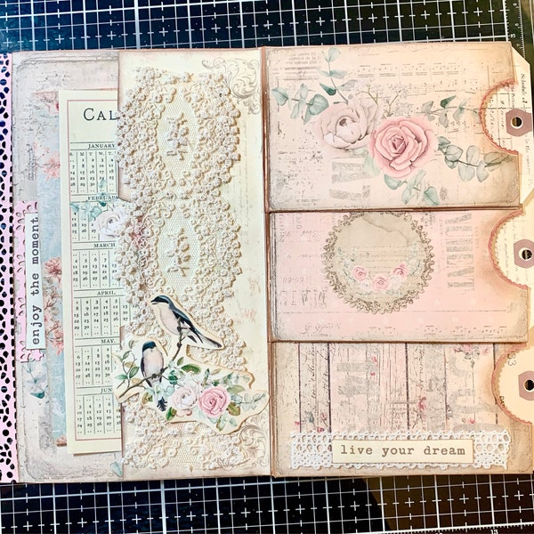 Junk Journal, Page Pockets, No. 4, Kit, Folio, Folder, Shabby, Butterfly, Insert, Pink, My Porch ...
