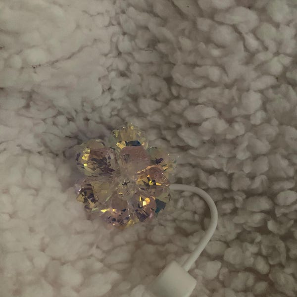 Super Sparkling Colorful Crystal Flower Straw Topper,weave Crystal ...