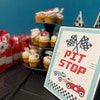 Pit Stop Vintage Race Car Sign, Race Car Birthday Party, Race Car ...